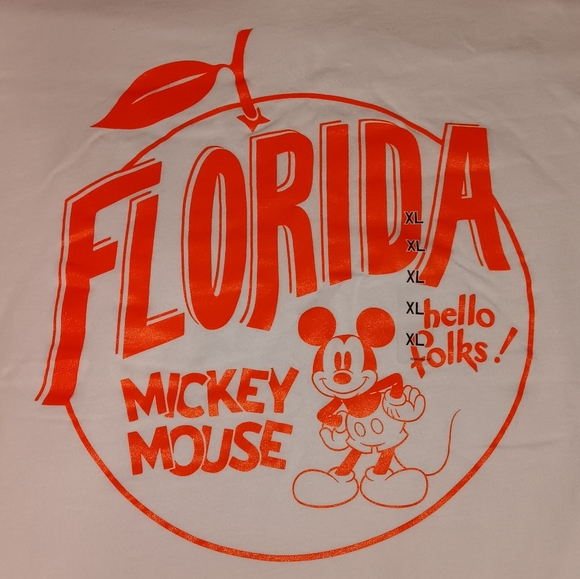 Disney | Shirts | New Disney Uniqlo Mickey Mouse Florida Orange White ...